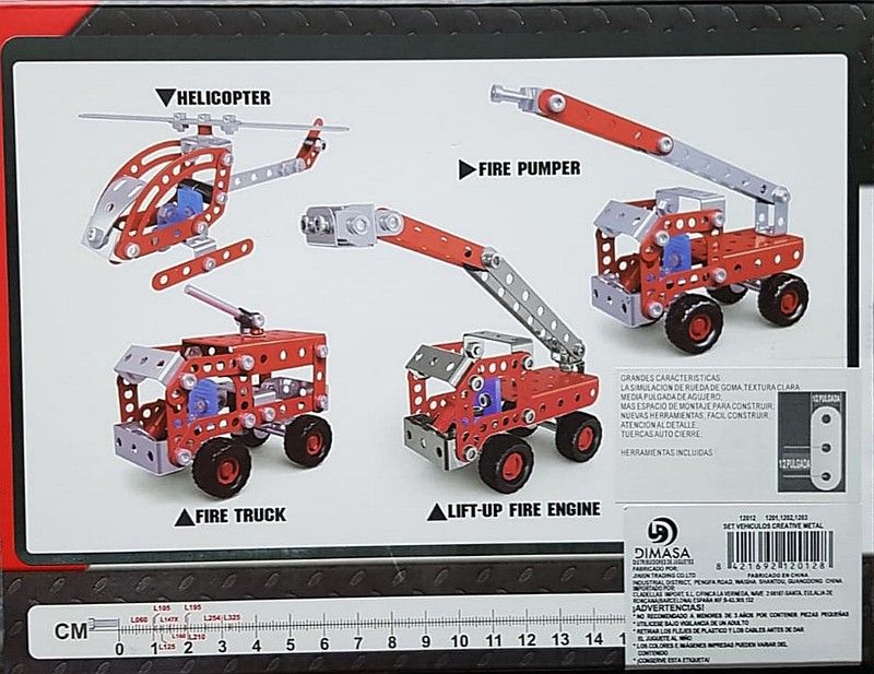 Creative Metal 4 en 1 Set de construcción de 121 piezas — Juguetesland