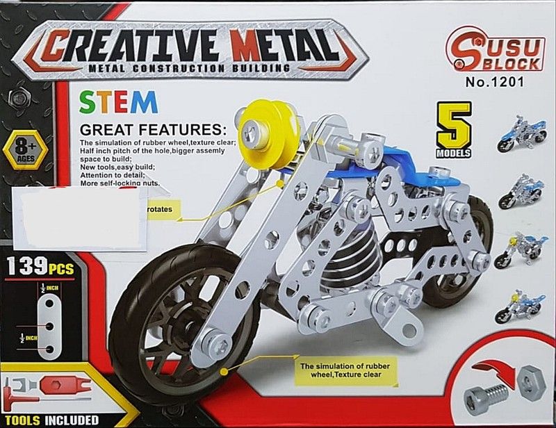 Creative Metal 5 in 1 139 Piece Set — Juguetesland