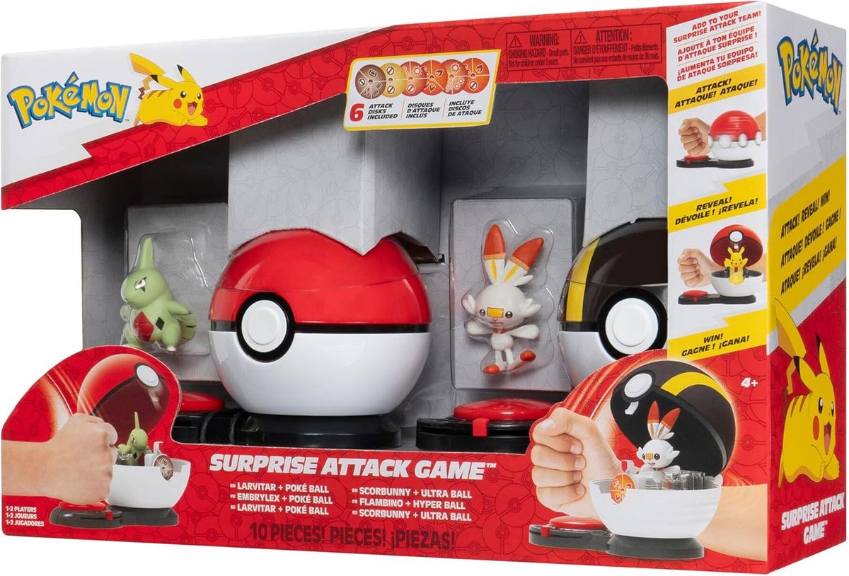 Pokémon Surprise Attack Pack: Larvitar VS Scorbunny — Juguetesland
